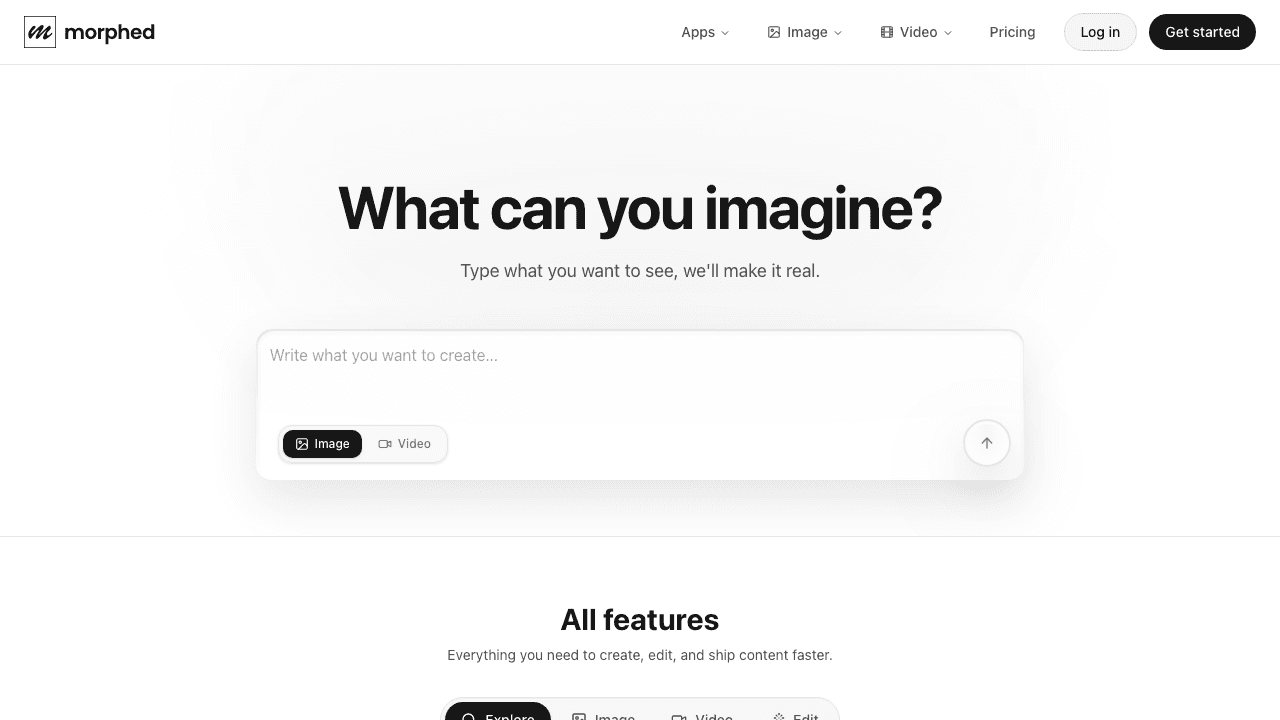 Morphed - AI Image & Video Generation | Built by ZTABS